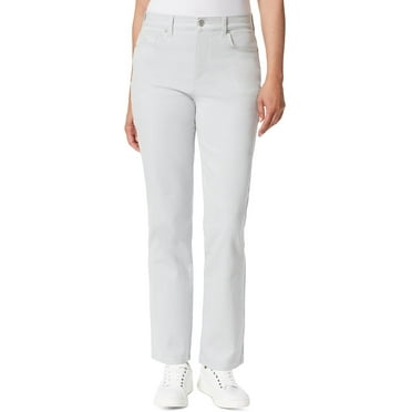 Gloria Vanderbilt Womens Amanda Ribbed High Rise Straight Leg Jeans ...