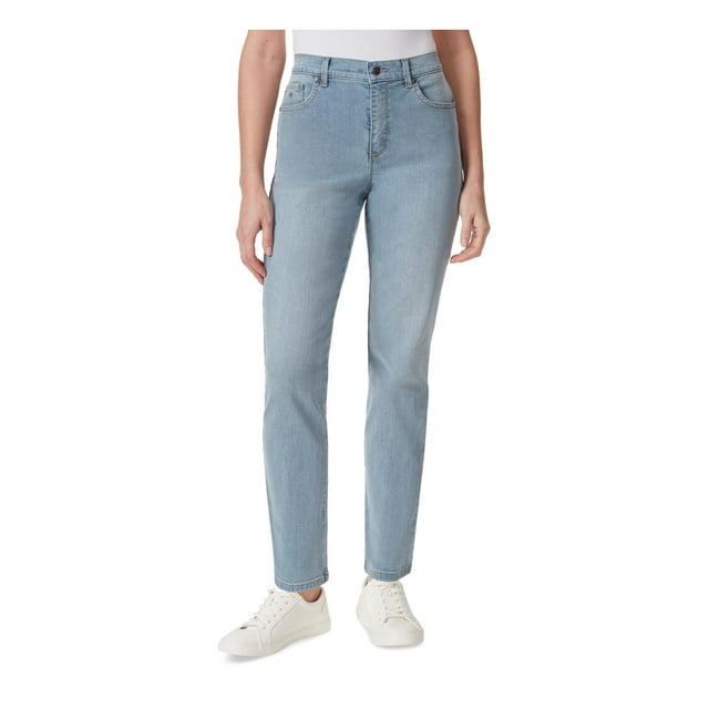 Gloria Vanderbilt Womens Amanda Light Wash High-Waist Tapered Leg Jeans ...