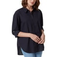 Gloria Vanderbilt Womens Amanda Shirt Adjustable Sleeves Oversized ...