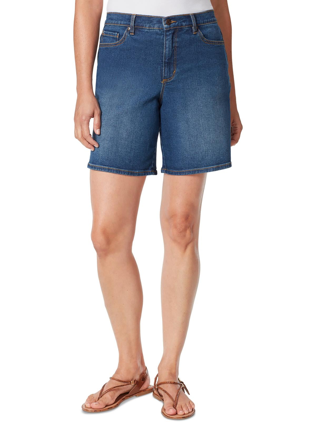 Gloria Vanderbilt Womens Faded High Rise Denim Shorts - Walmart.com