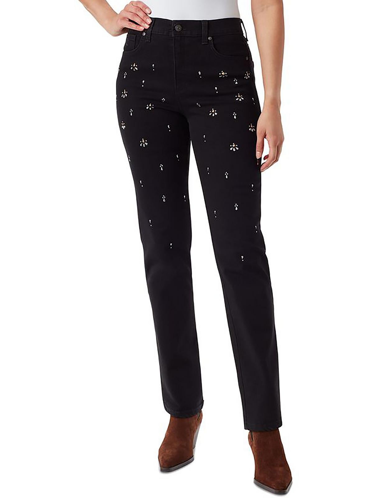 Gloria Vanderbilt Womens High Rise Embellished Ankle Jeans - Walmart.com