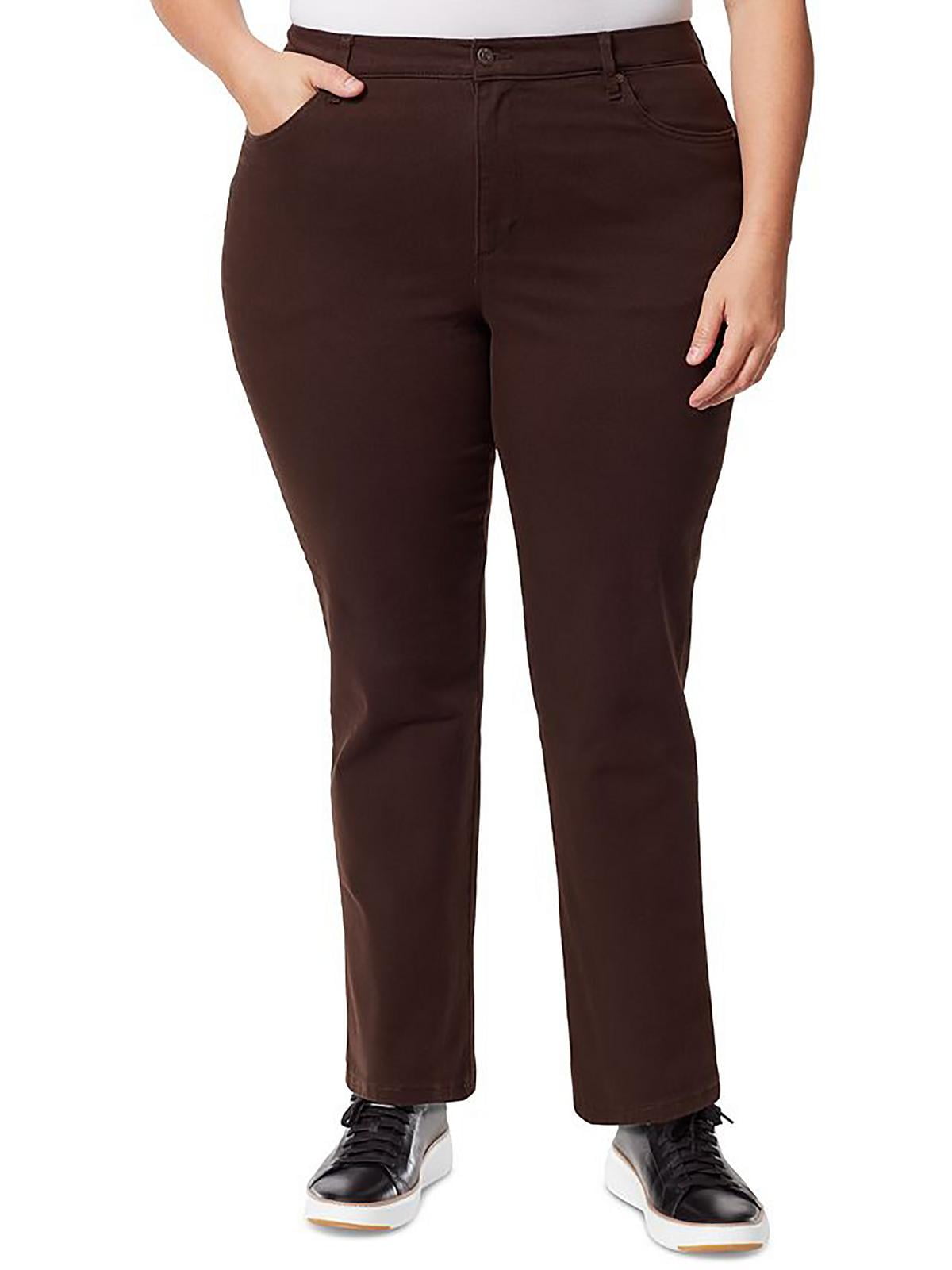 Gloria Vanderbilt Womens Plus Amanda Stretch Denim Straight Leg Jeans ...