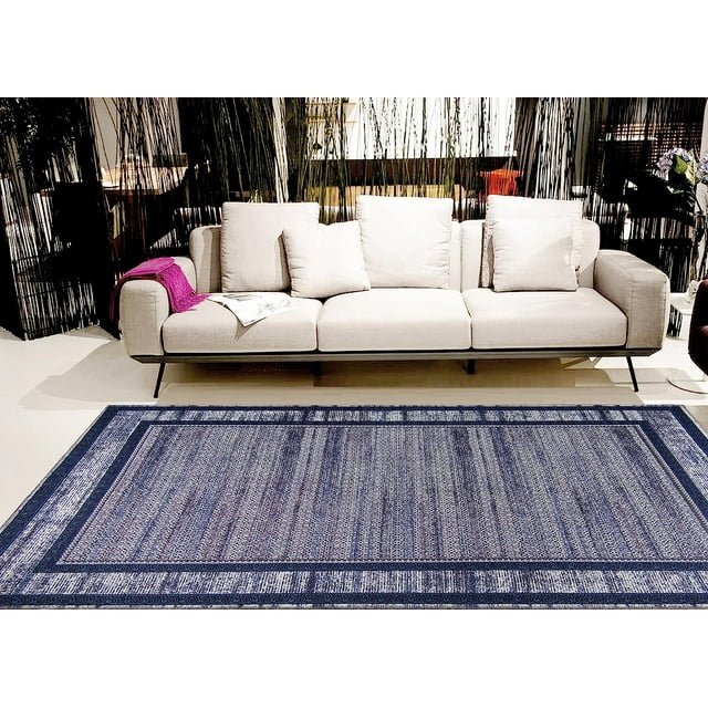 Gloria - Washable Area Rug Low Profile Bordered Washable Runners Anti ...