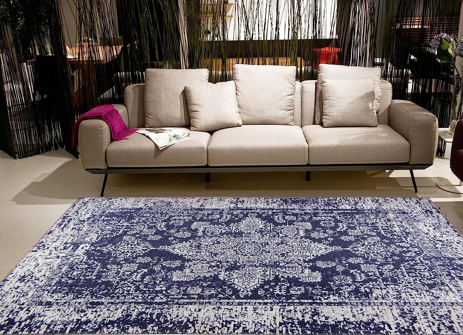 Gloria - Non-Skid, Machine Washable, Resistant Area Rug for Real Life ...