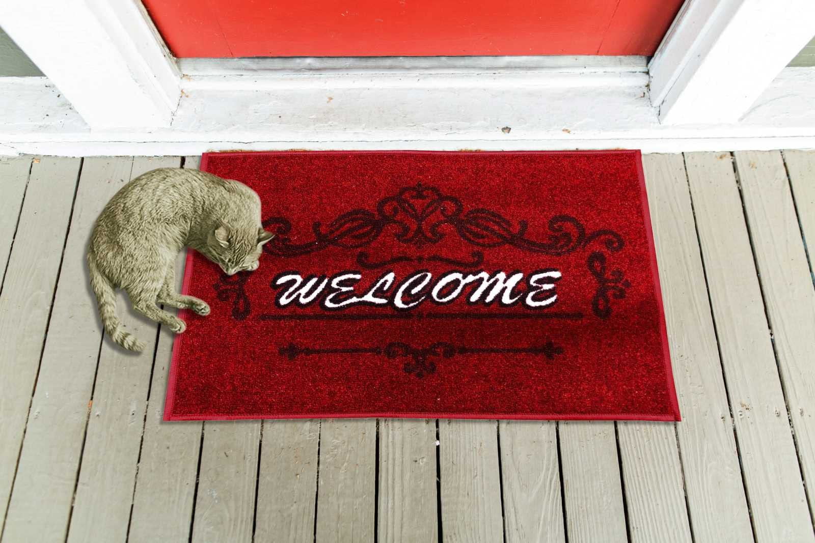 Gloria Welcome Outdoor Rugs - Beautiful Design with Non Slip Rubber ...