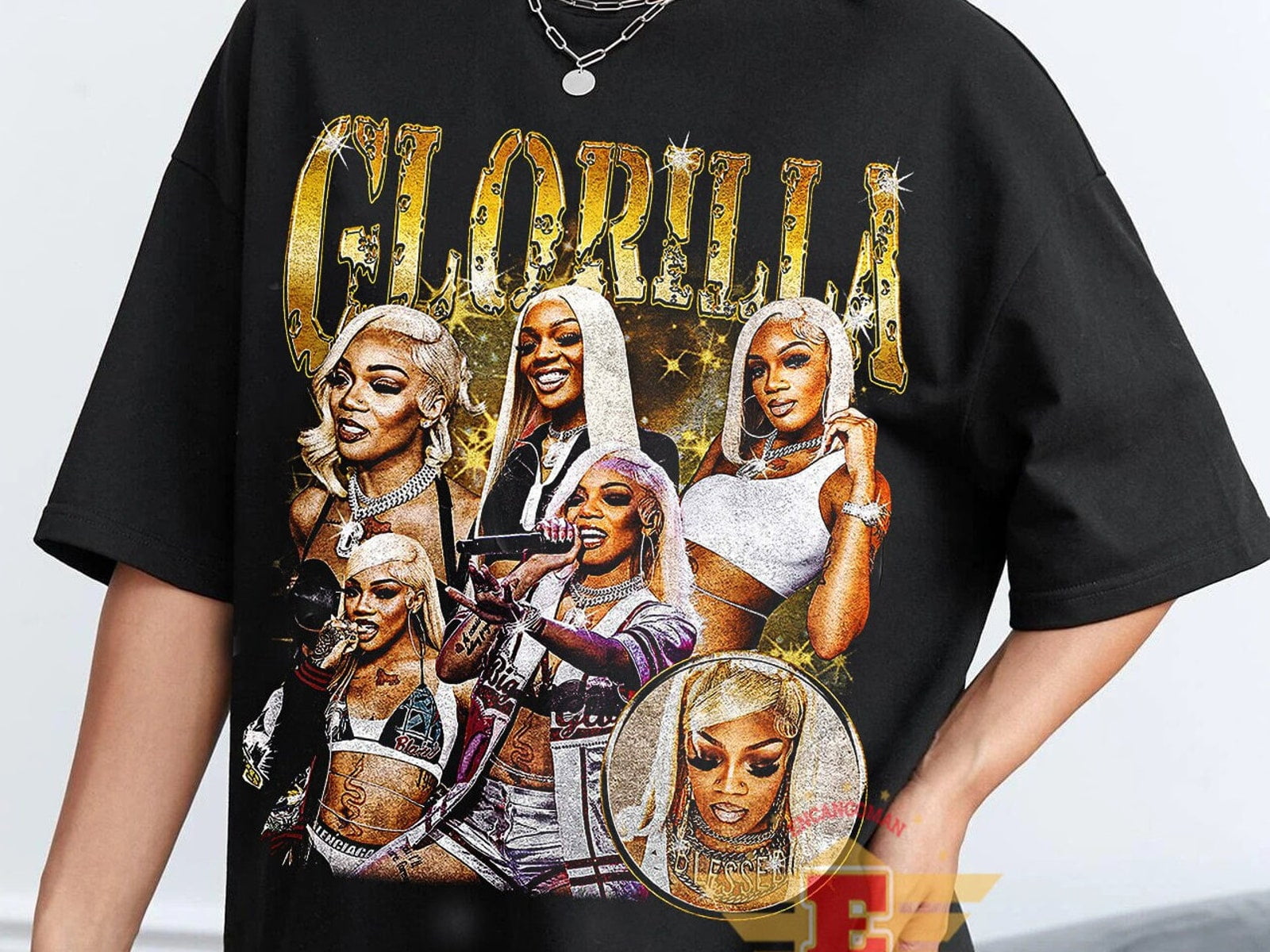 Glorilla Vintage Style 90's Bootleg T-shirt - Retro Gorilla Graphic Tee ...