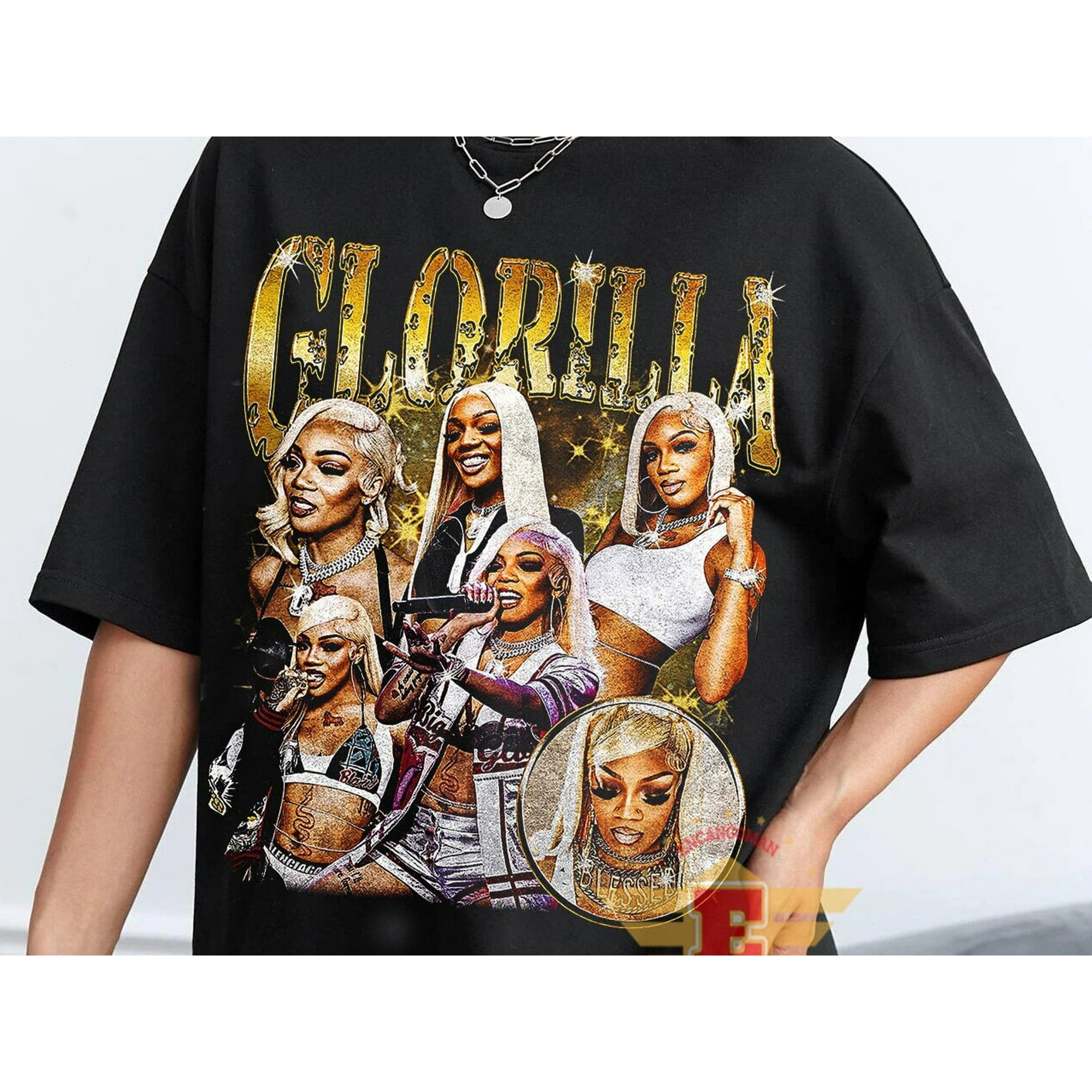 Glorilla Vintage Style 90's Bootleg Unisex T-shirt - Retro Gorilla ...