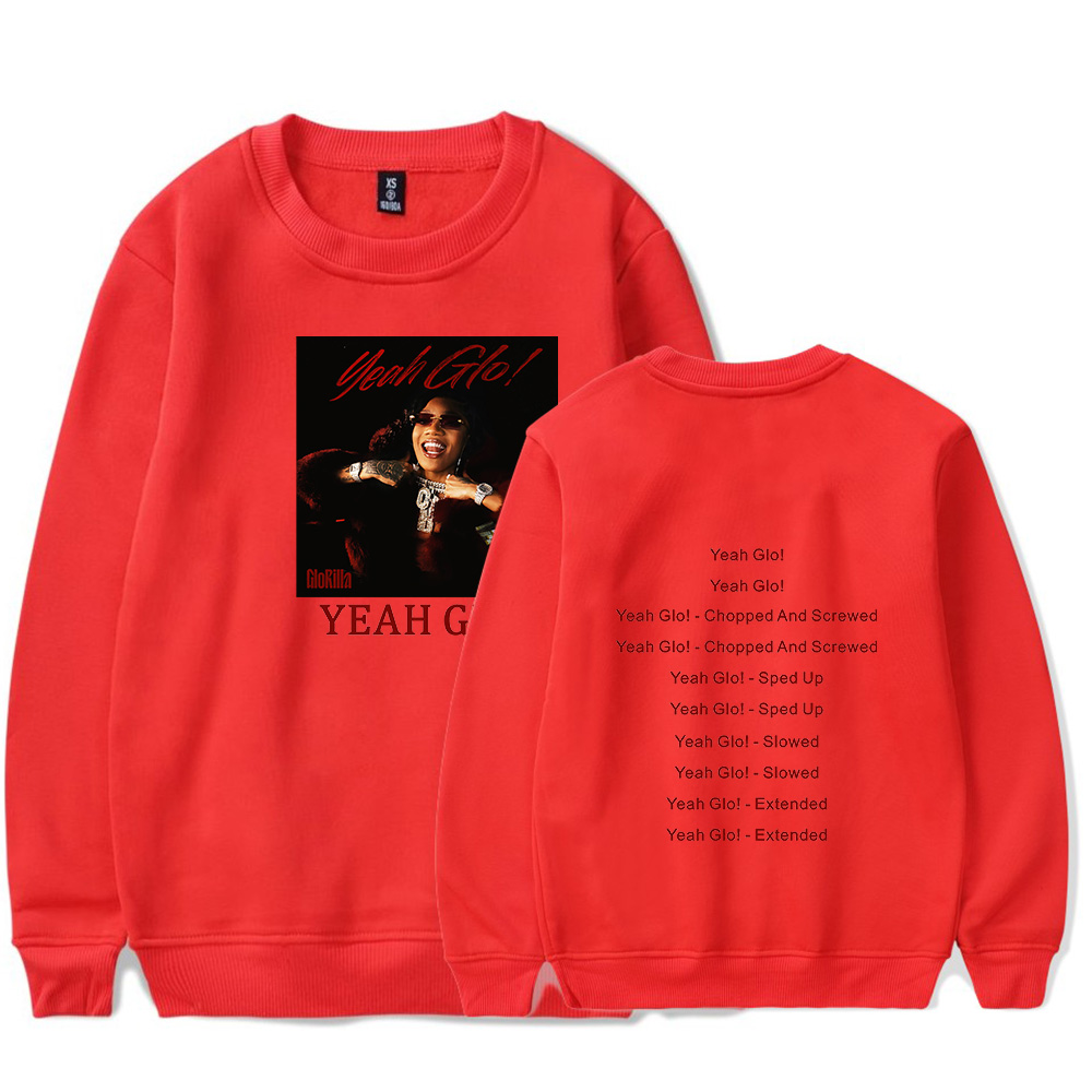 Glorilla Yeah Glo crew neck sweatshirt Merch Popular Graphics Print Unisex Trendy Casual ...