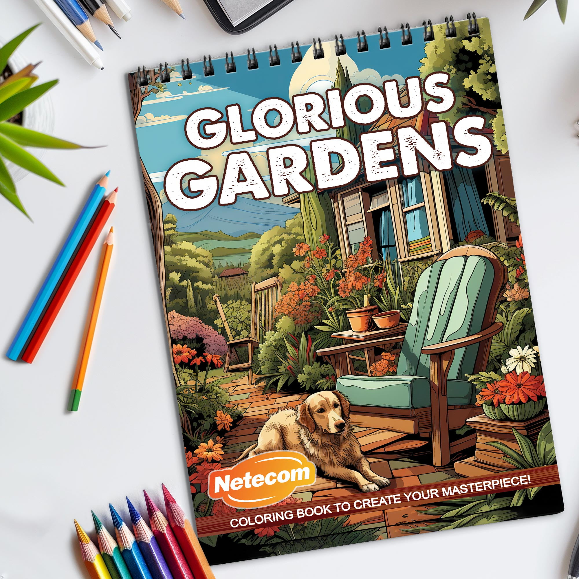 TPLHOUSE Winter Enchanted Coloring Book Spiral Bound for Adult, Premium ...