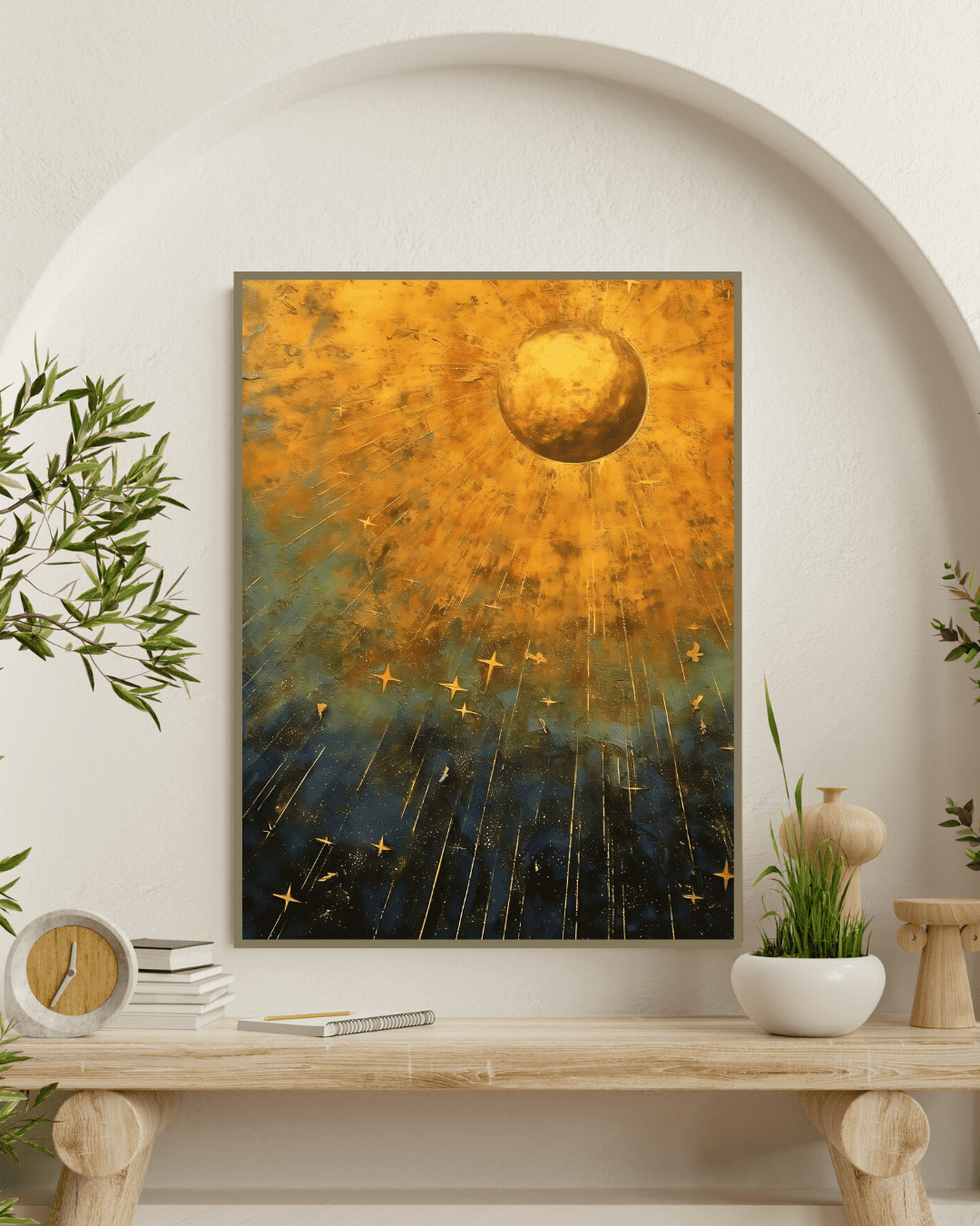 Glorious Glow - Sun Canvas Wall Art - Walmart.com