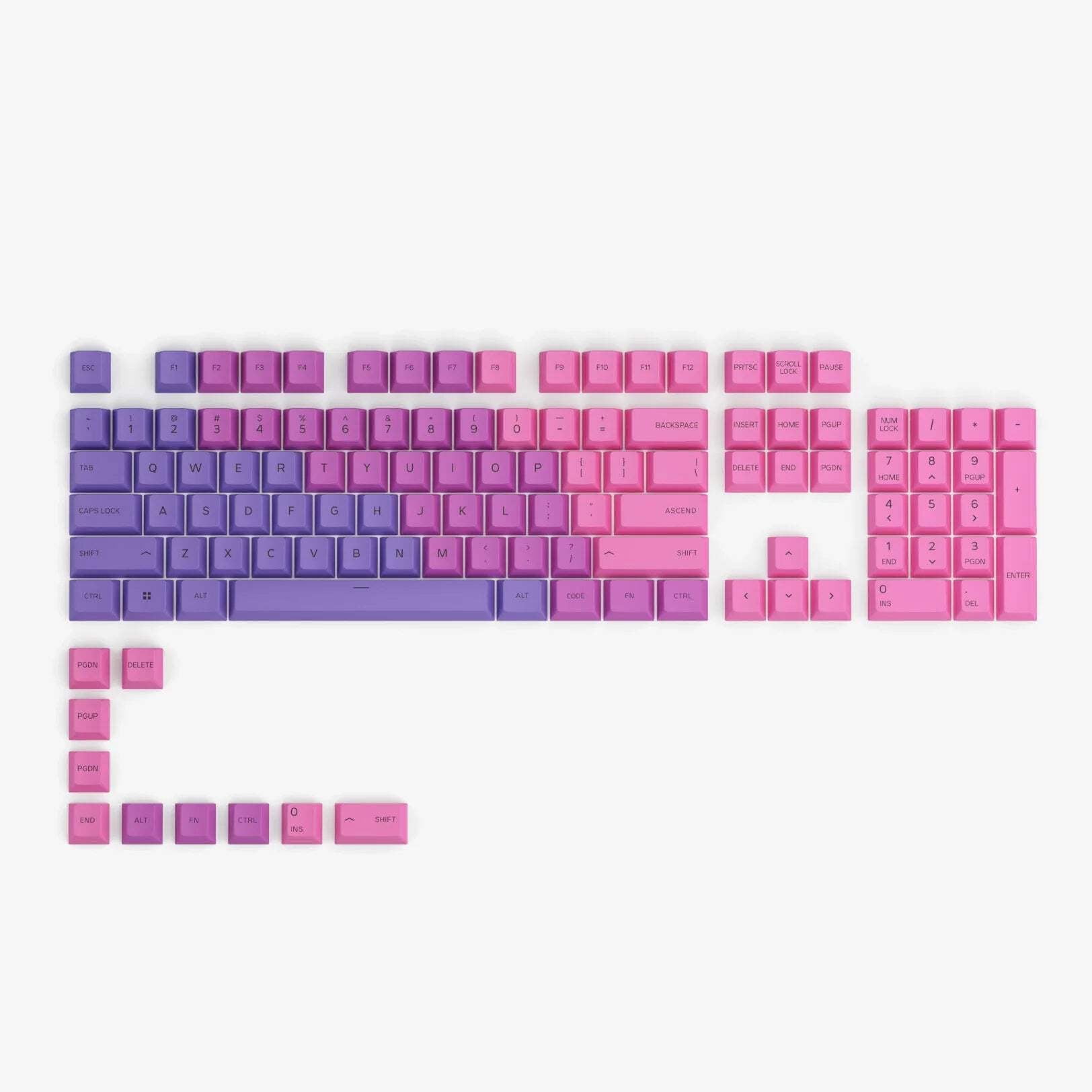 Glorious Gradient ANSI PBT Fade Resistant Dye Sublimated Keycap Set for ...