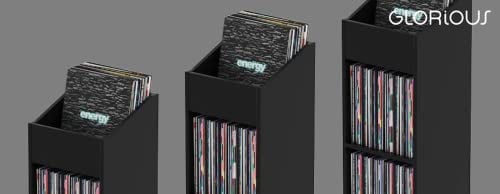 Glorious Record Rack 330, Black - Walmart.com