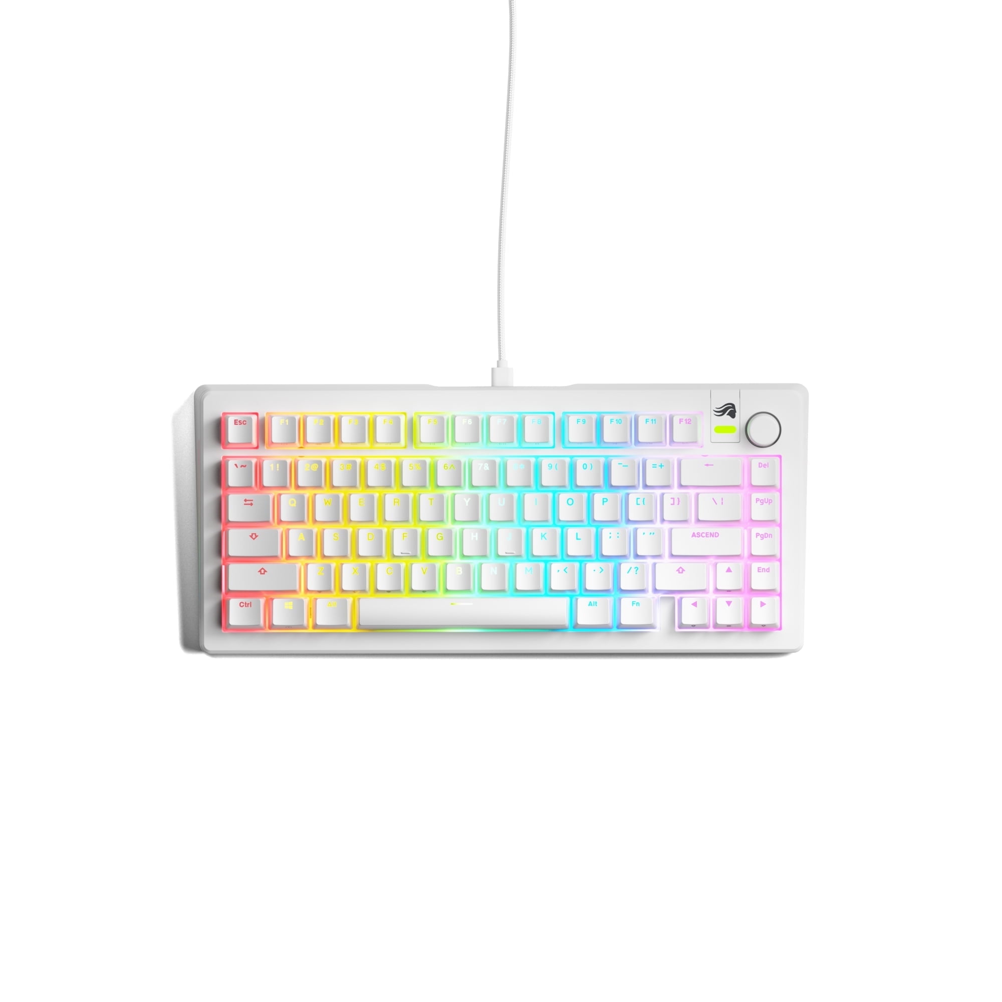 Glorious Wired Mechanical Gaming Keyboard GMMK 3 75% Prebuilt - White ...