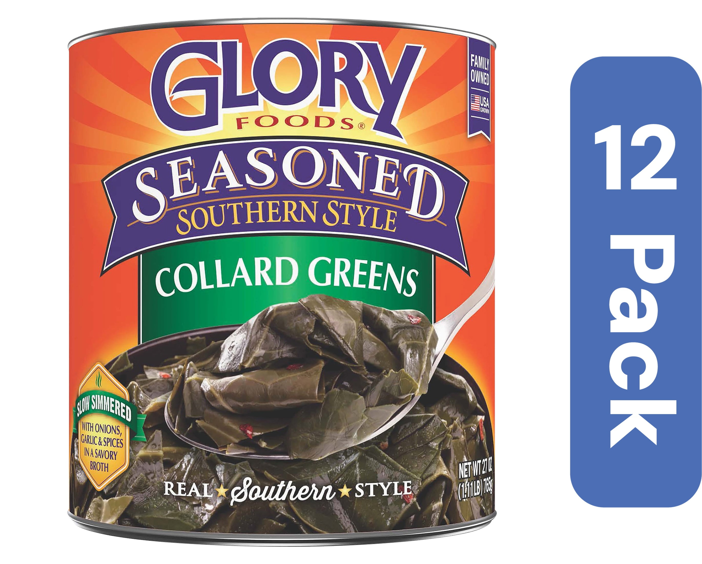 Glory Foods Seasoned Collard Greens 27 oz (Pack Of 12) - Walmart.com