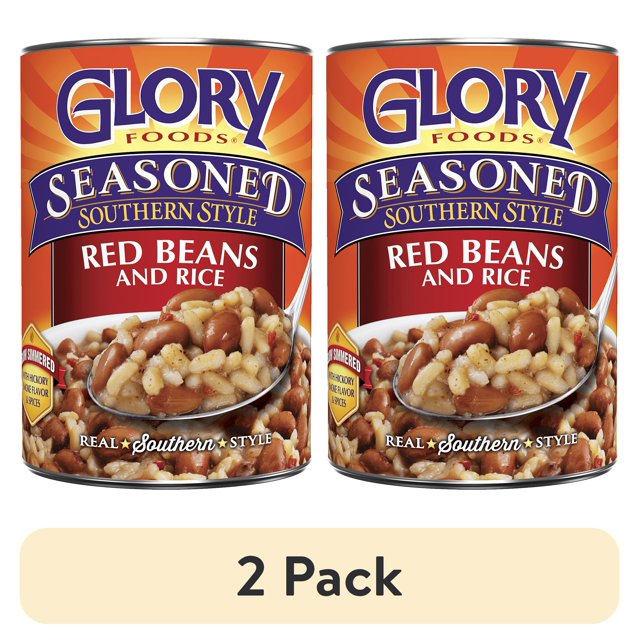 (2 pack) Glory Foods Seasoned Southern Style Red Beans and Rice, 15 oz ...