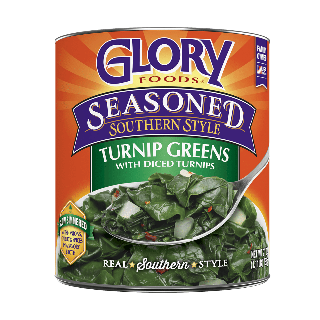Glory Foods Seasoned Southern Style Turnip Greens with Diced Turnips ...