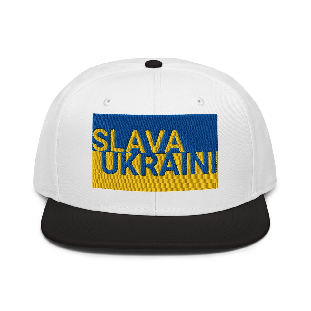 Glory For Ukraine Flag Design Embroidered Snapback Hat, SLAVA UKRAINI ...