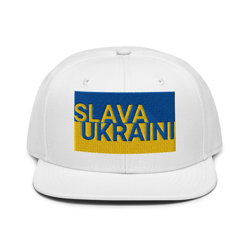 Glory For Ukraine Flag Design Embroidered Snapback Hat, SLAVA UKRAINI ...