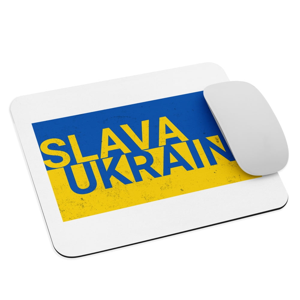 Glory For Ukraine Flag Design Mouse Pad, SLAVA UKRAINI Ukraine Support ...