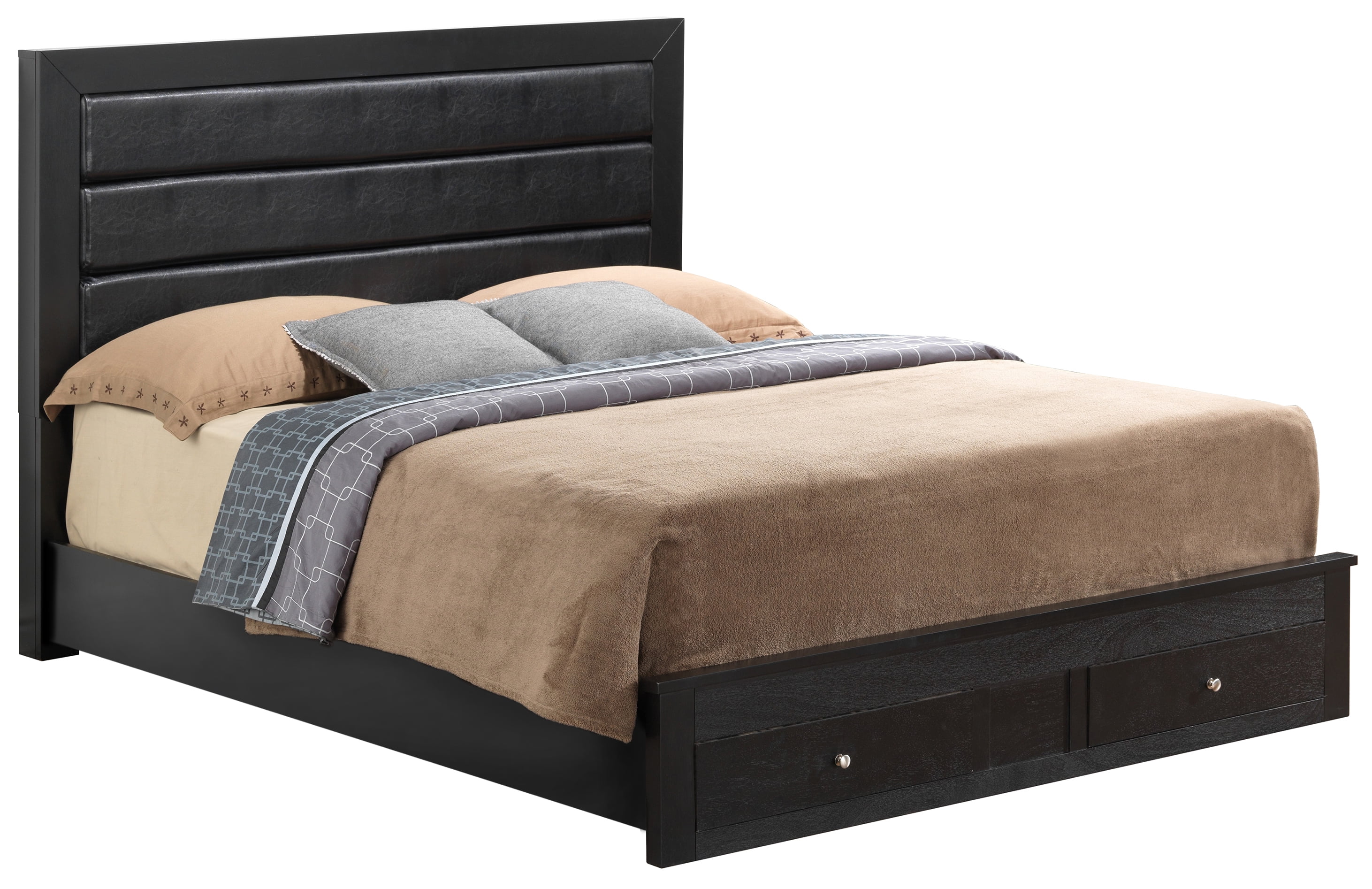Glory Furniture Burlington Full Storage Bed with Padded Headboard ...