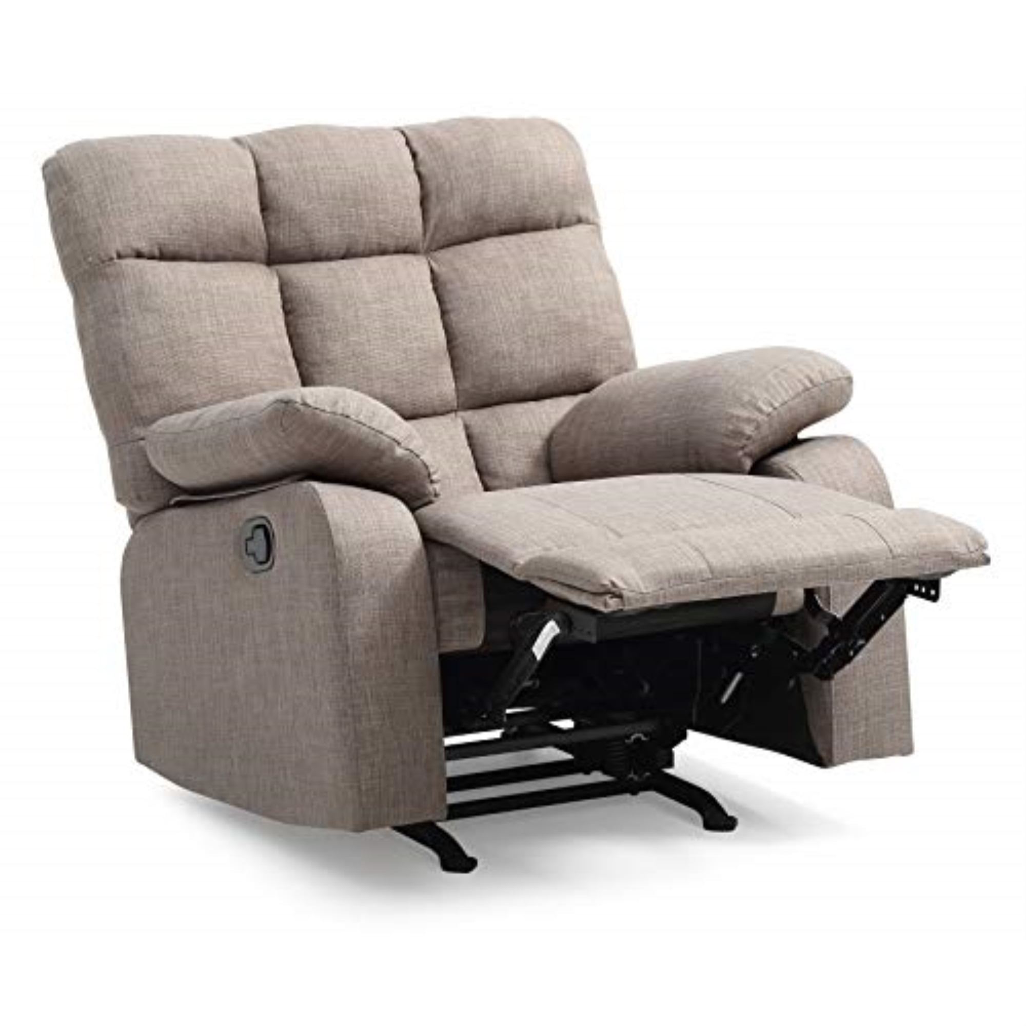 Glory Furniture Cindy Twill Fabric Rocker Recliner in Gray - Walmart.com