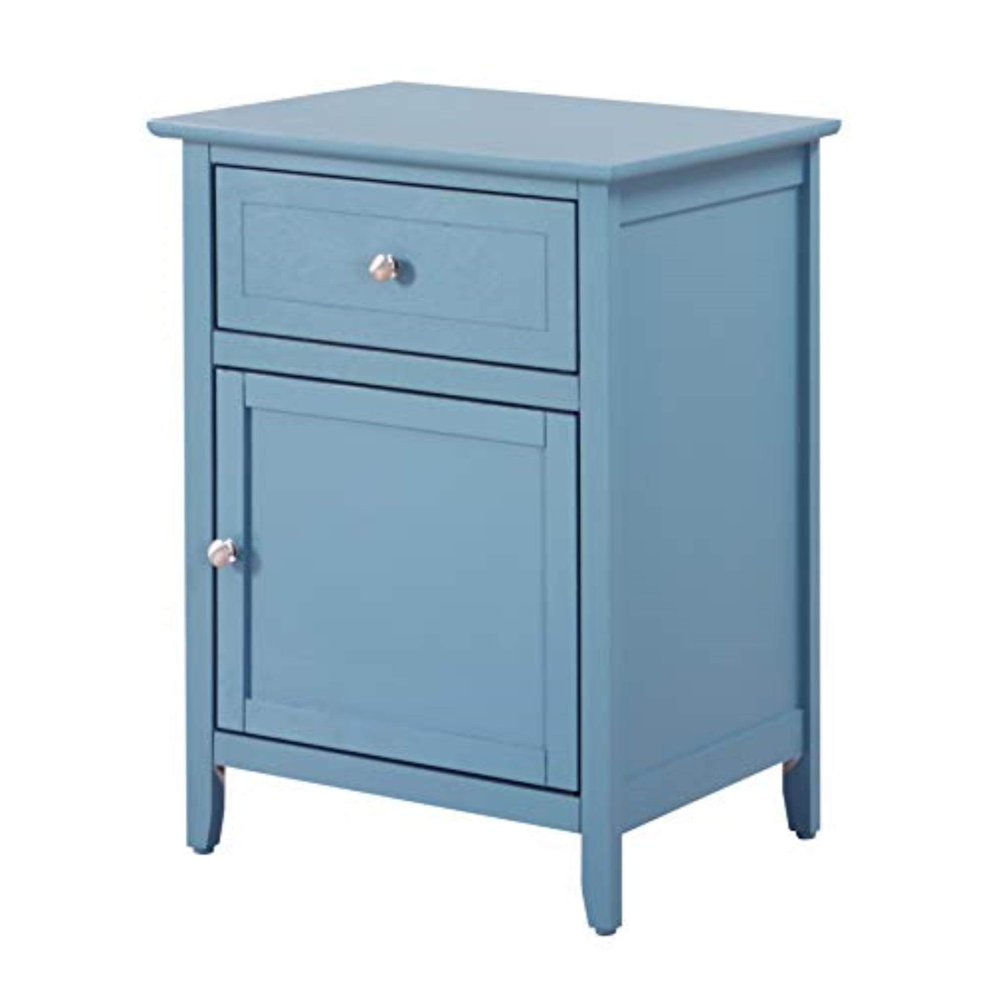 Glory Furniture Izzy Solid Wood 1-Drawer/1-Door Nightstand in Teal ...