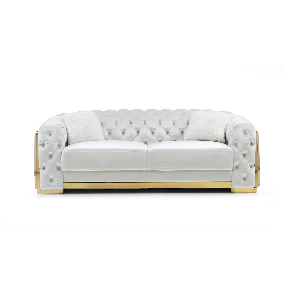 Glory Furniture Lexi Sofa in Ivory Color - Walmart.com