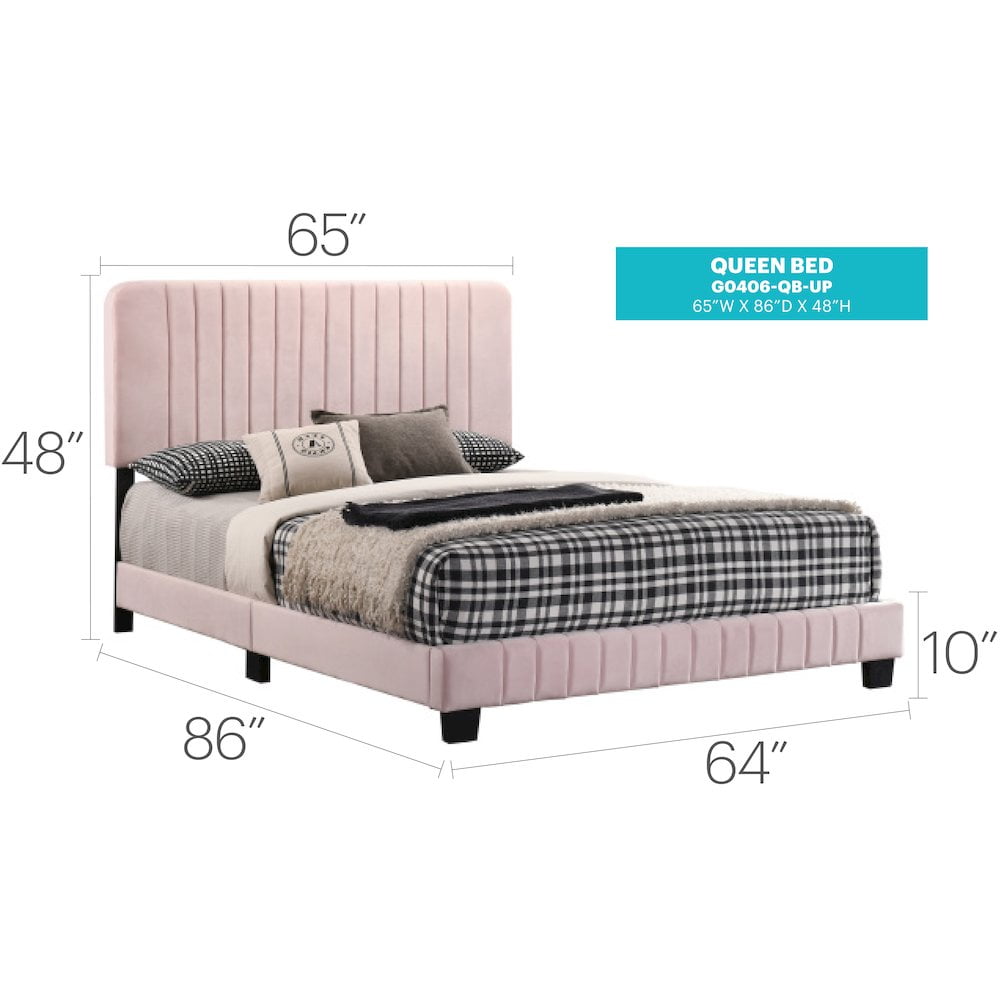 Glory Furniture Lodi Full Bed in Pink Color - Walmart.com