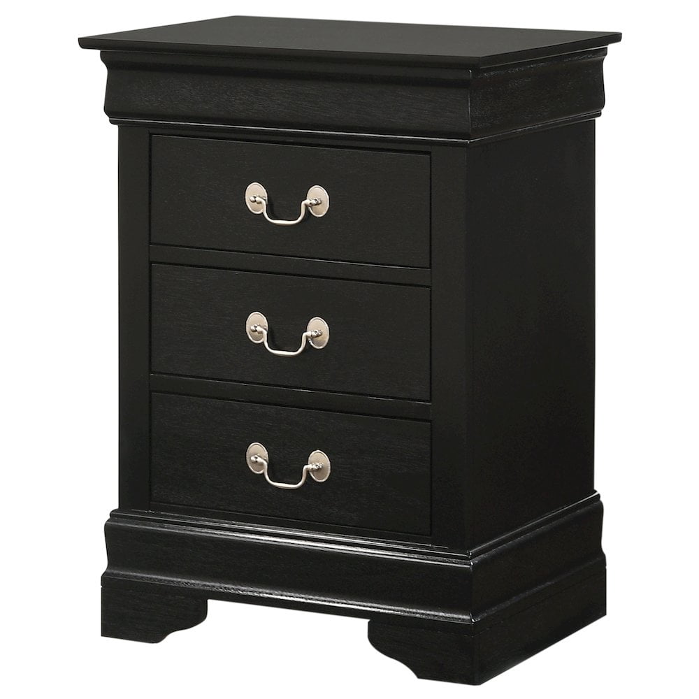 Glory Furniture Louis Phillipe Night Stand in Black Color - Walmart.com