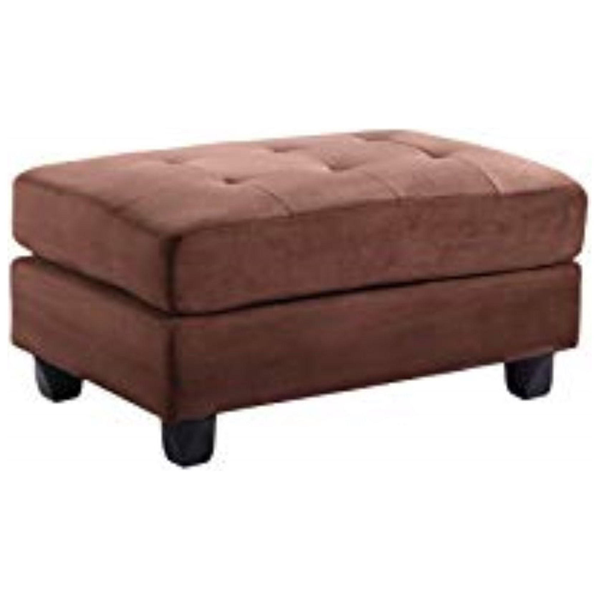 Glory Furniture Malone Microsuede Ottoman in Chocolate - Walmart.com