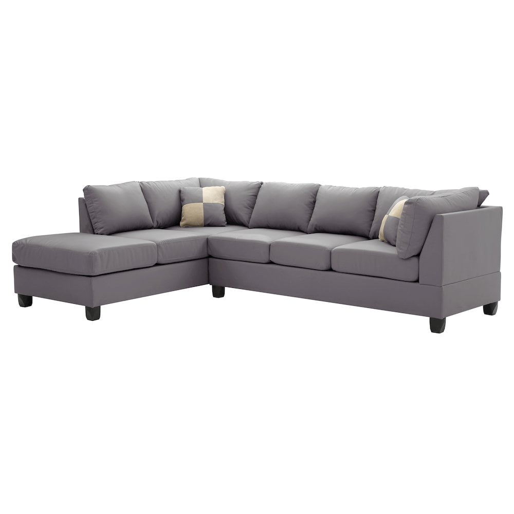 Glory Furniture Malone Sectional in Gray Color - Walmart.com