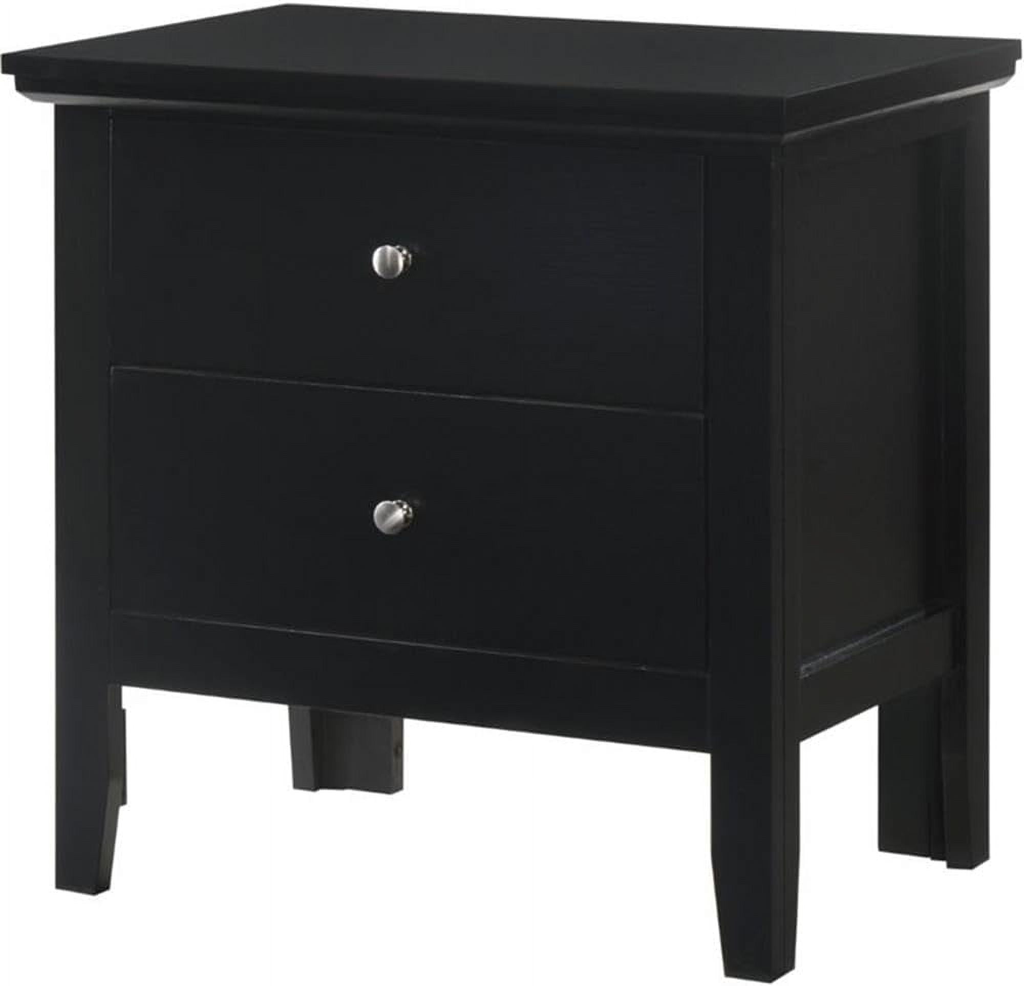 Glory Furniture Primo 2 Drawer Nightstand in Black - Walmart.com