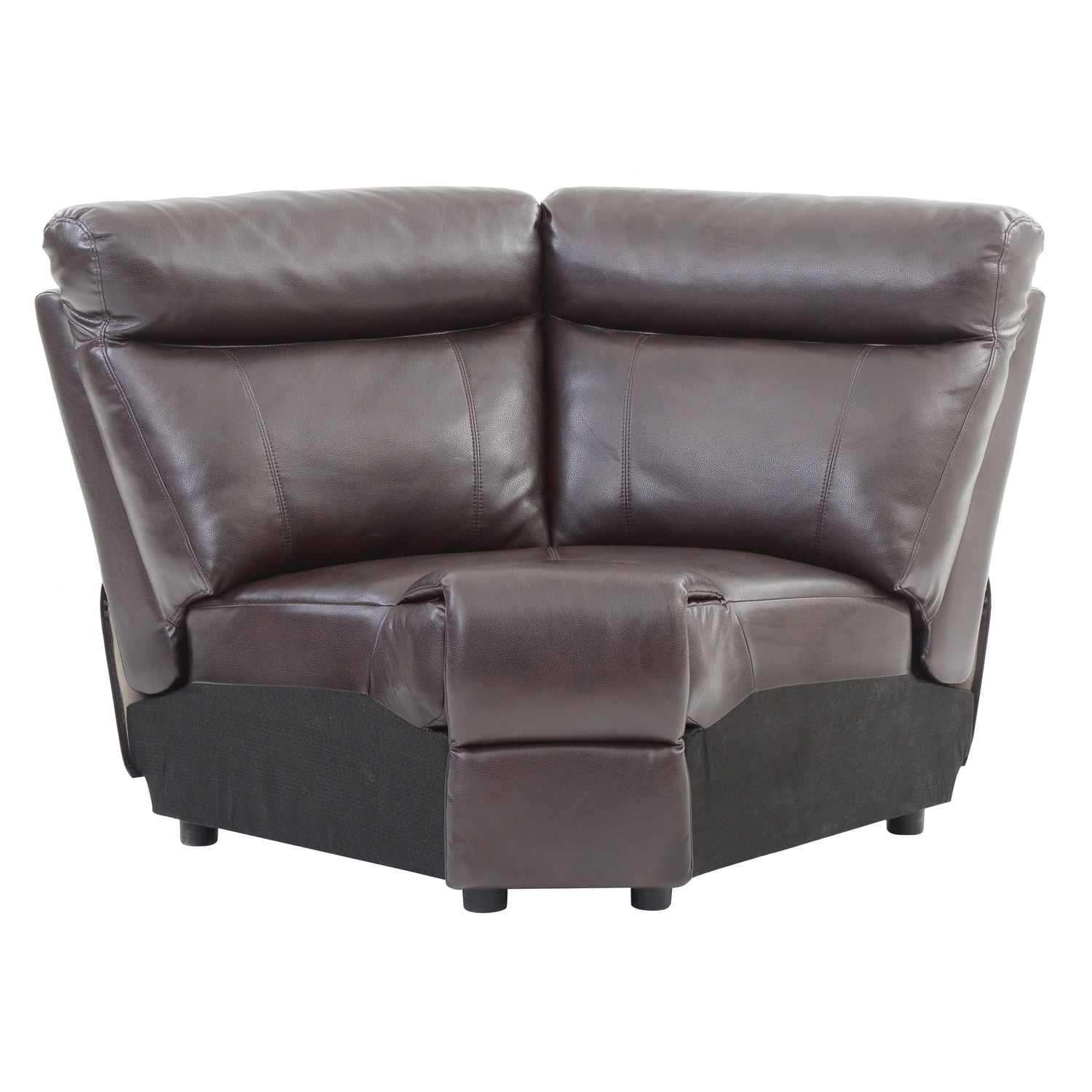 Glory Furniture Ward Faux Leather Wedge Chair in Dark Brown - Walmart.com