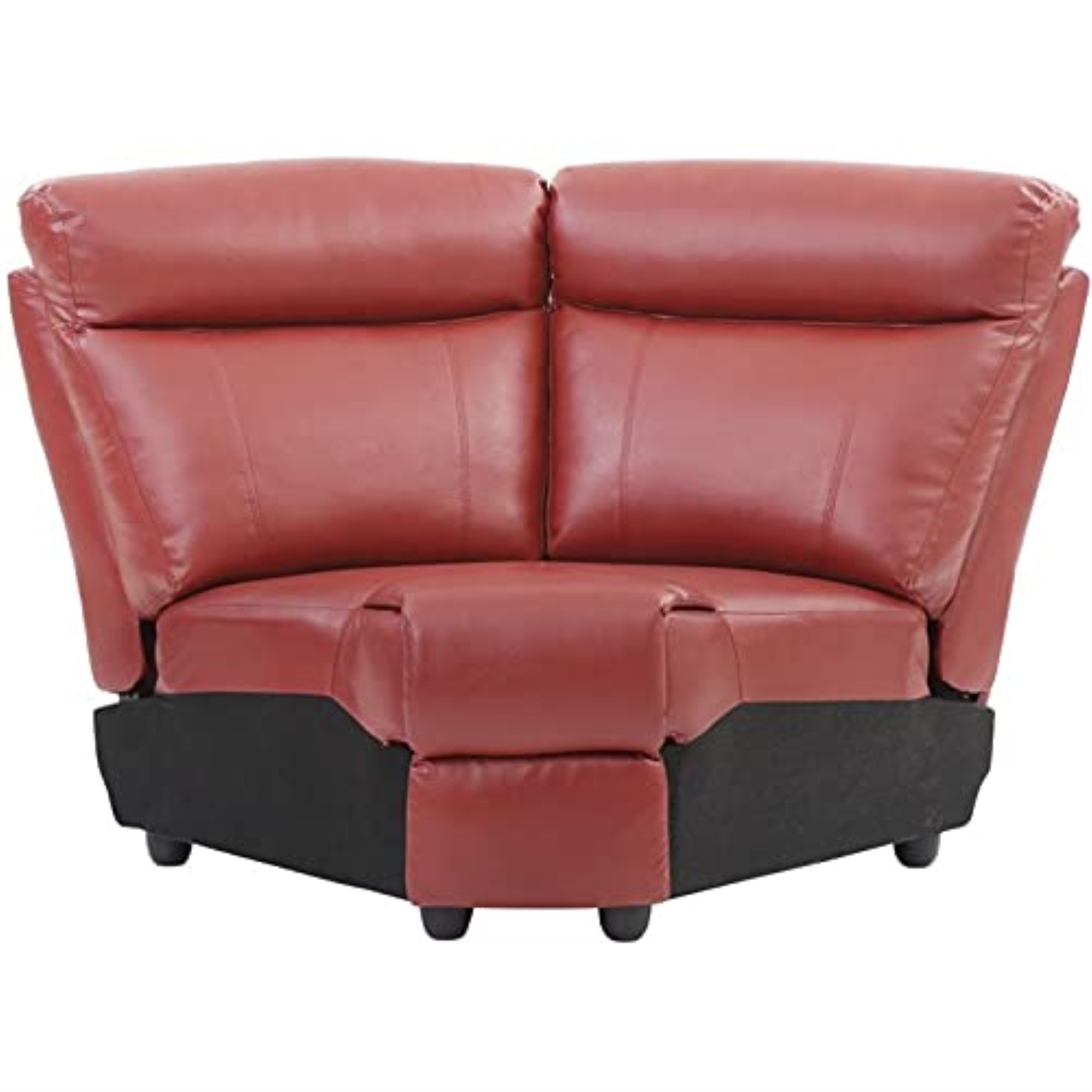 Glory Furniture Ward Faux Leather Wedge Chair in Red - Walmart.com