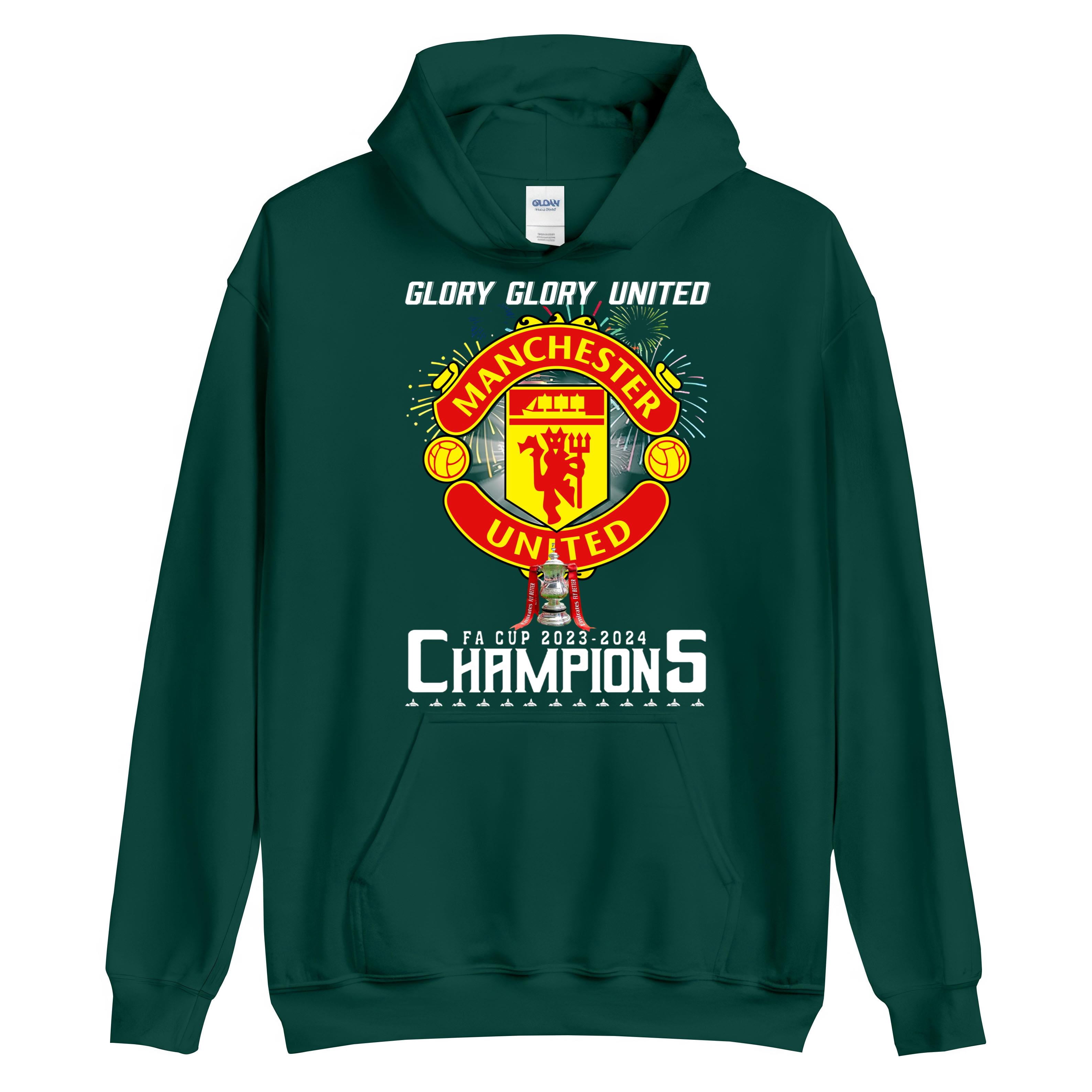 Glory Glory Red Soccer Team FA Cup 2023-2024 Champions T-shirt ...