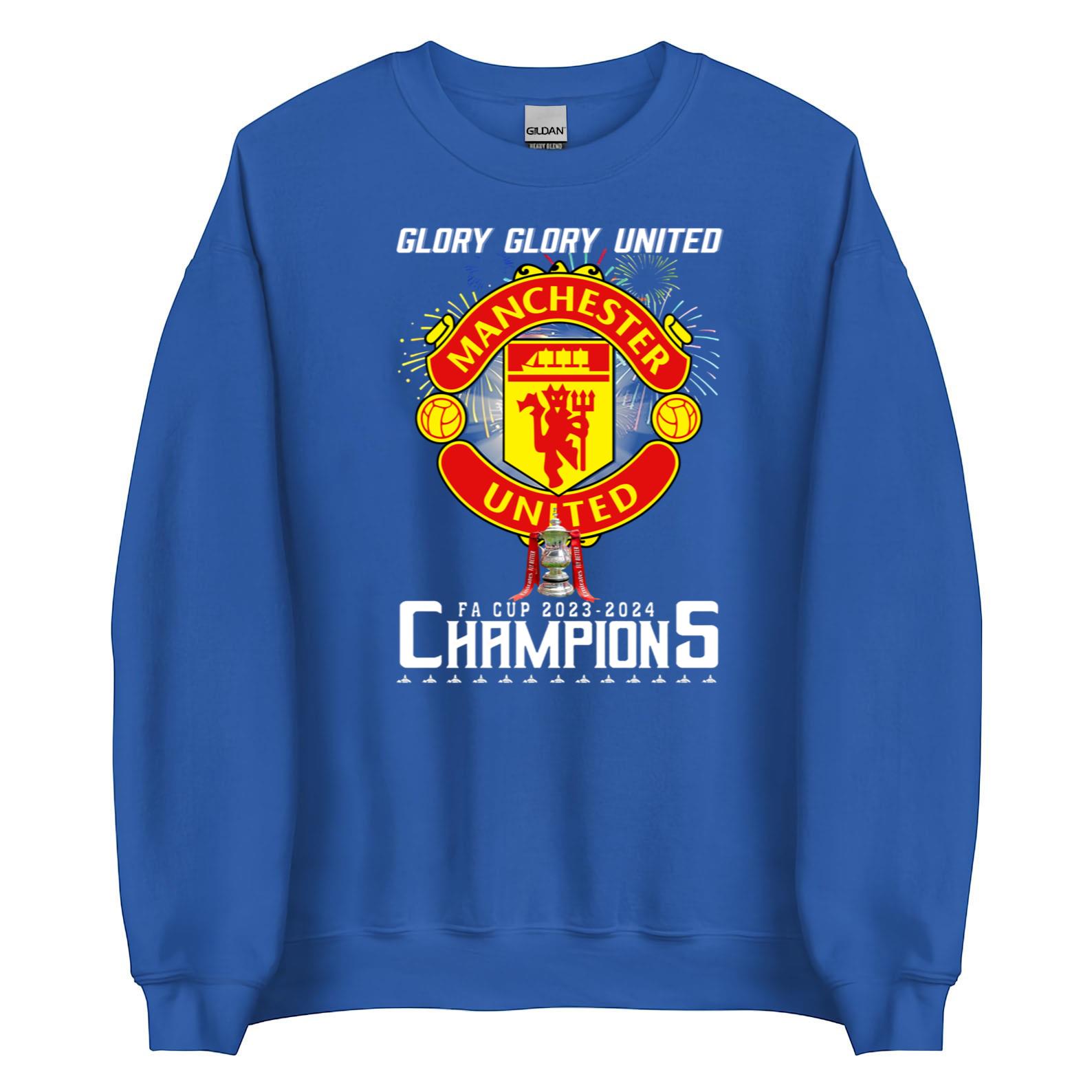 Glory Glory Red Soccer Team FA Cup 2023-2024 Champions T-shirt ...