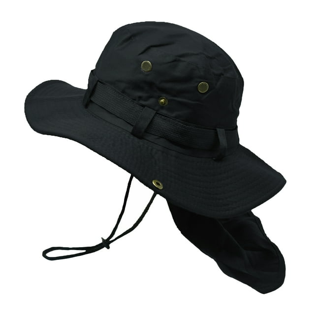 Glory Max Bucket Boonie Hat with Neck Flap Cover Sun Safari Wide Brim ...