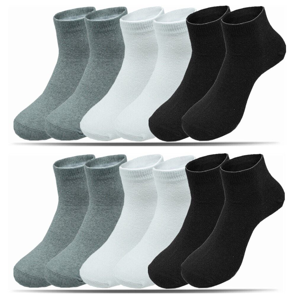 Glory Max Men's Casual Cotton Solid Plain Mix Ankle Low Cut Socks Size ...