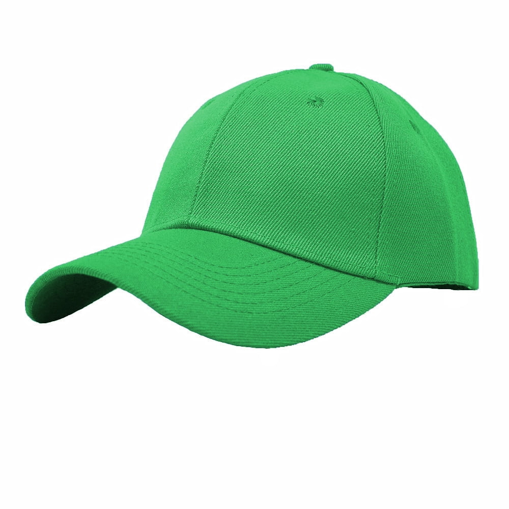 Glory Max Plain Solid Baseball Cap Sun Visor Adjustable Ball Hat Green ...