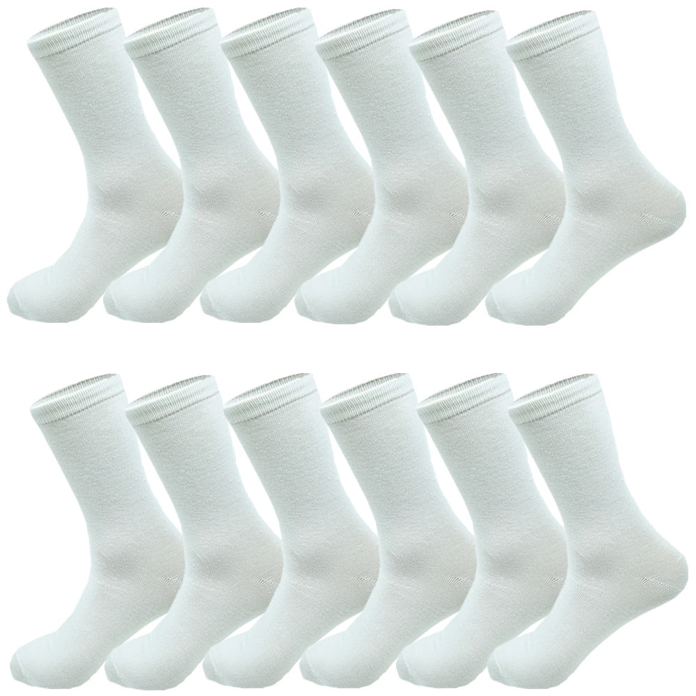 Glory Max Women's Assorted Colors White Solid Cotton Crew Socks Size 9 ...