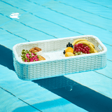 Glory Patio Rattan Woven Floating Serving Tray Table and Bar for Pool ...