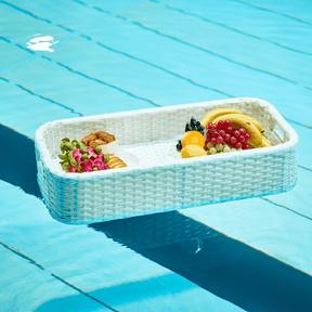 Glory Patio Large Round Serving Tray for Pool Floats, Sandbars, Spas ...