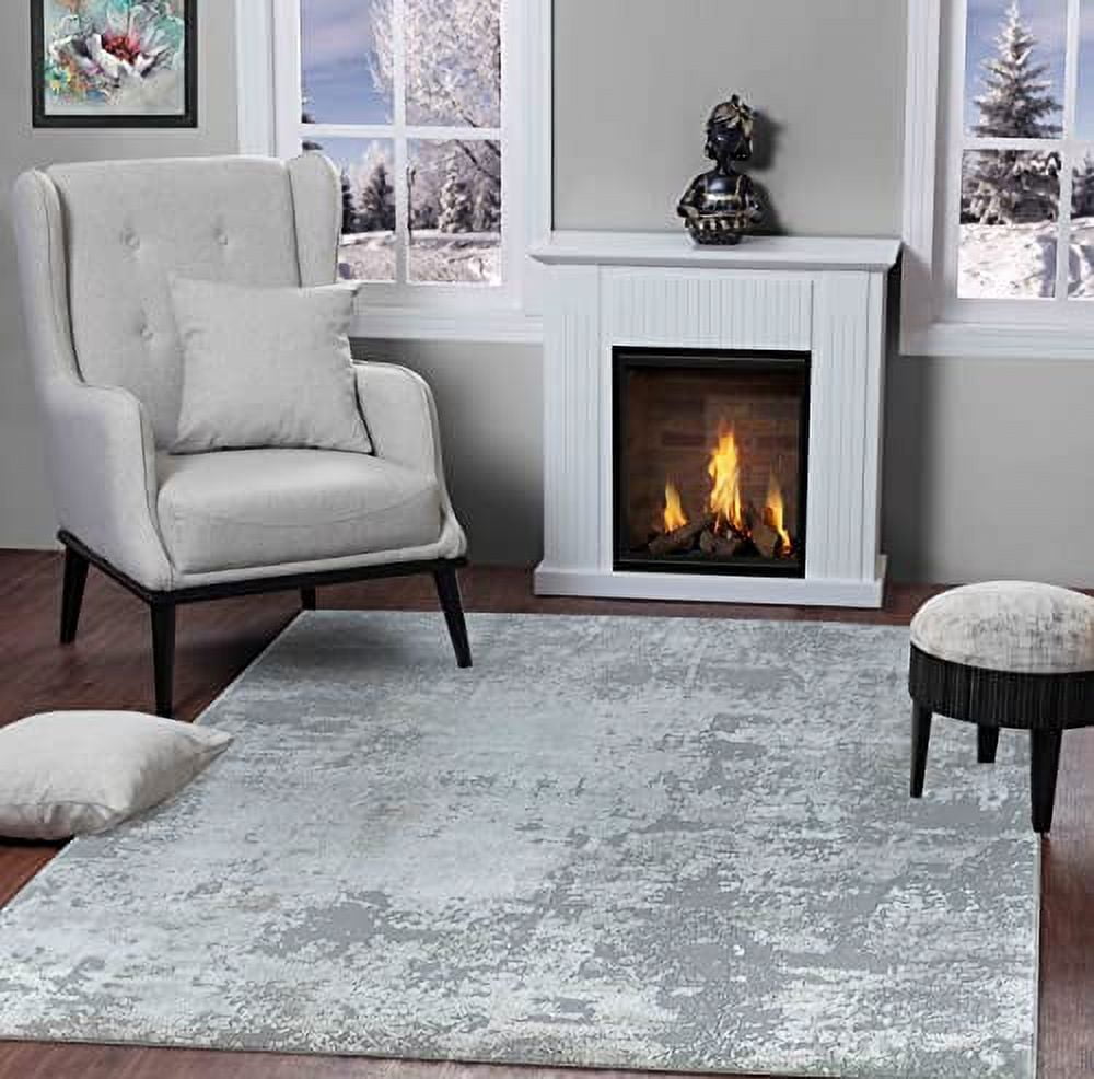 Glory Rugs Modern Abstract Area Rug 5x7 Gray Faded Soft for Living Room ...