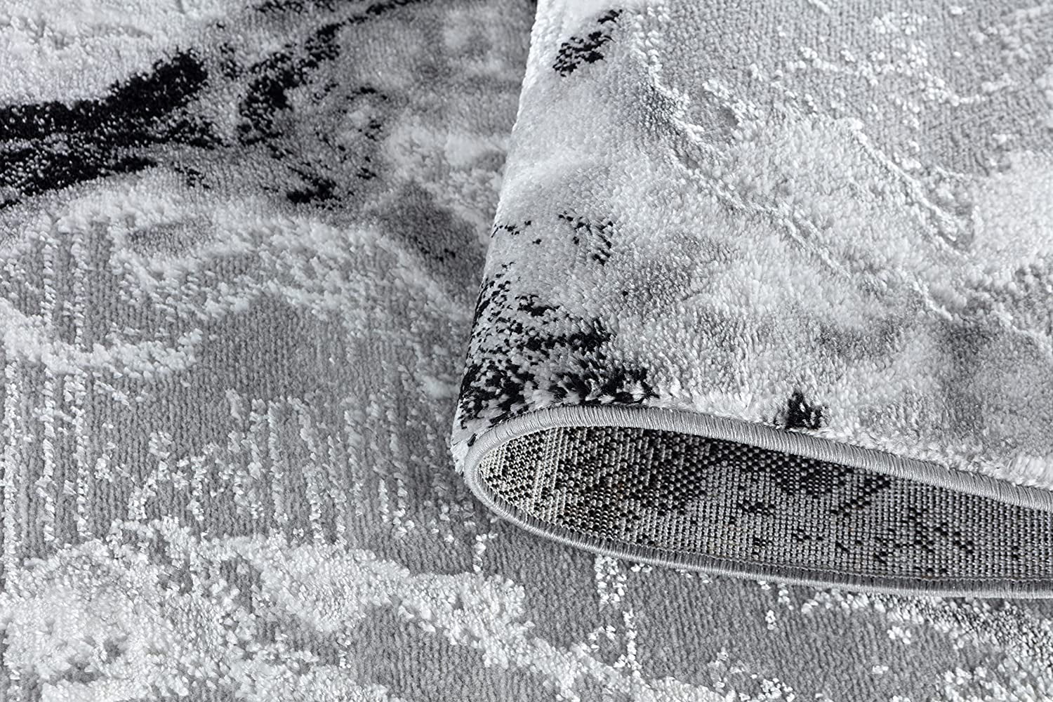 Glory Rugs Modern Abstract Area Rug 8x10 Grey Black Large Rugs for Home ...