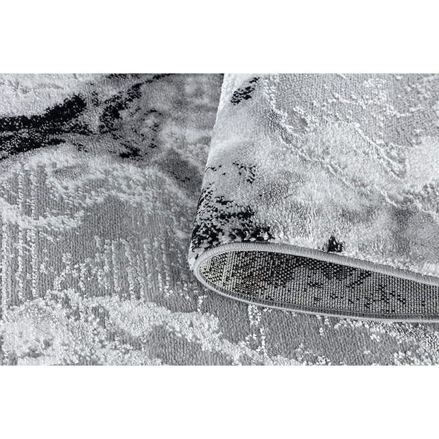 Glory Rugs Modern Abstract Area Rug 8x10 Grey Black Large Rugs for Home ...