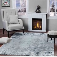 BERTHMEER 6' x 9' Gray Abstract Area Rugs for Living Room Bedroom ...