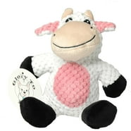 Glory To Dog Roly-Poly Cow Plush Dog Toy with Krinkle and Squeaker ...