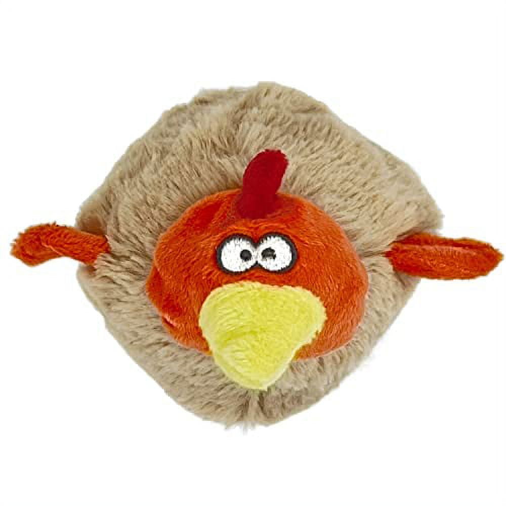Glory To Dog Roly-Poly Chicken Plush Dog Toy with Krinkle and Squeaker ...