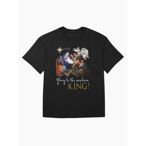 Glory To The Newborn King Nativity Scene Religious Unisex T-Shirt up to ...