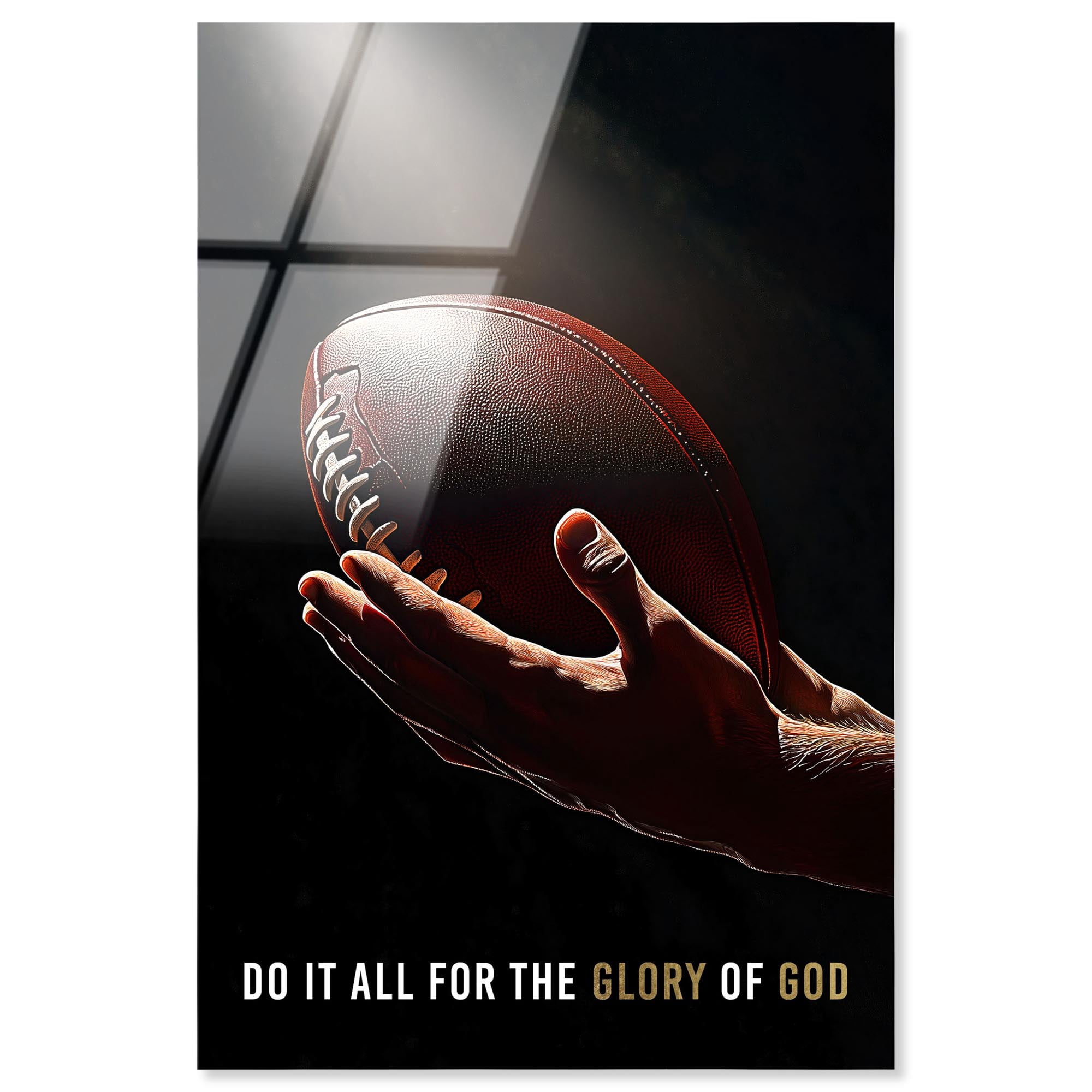 Glory of God Football Acrylic Sports Wall Art by Art Remedy, Ready to ...